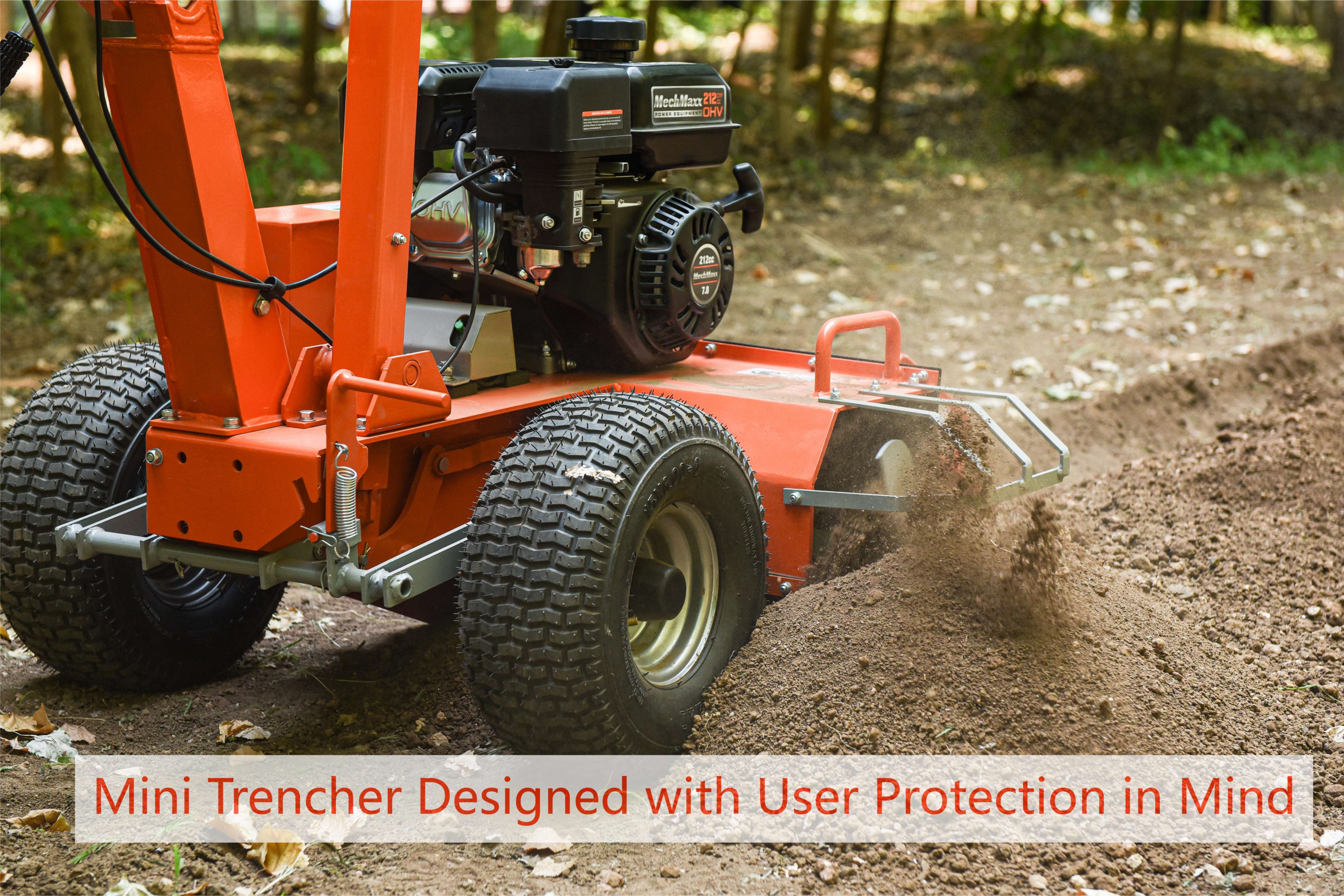Mini Trencher Designed with User Protection in Mind