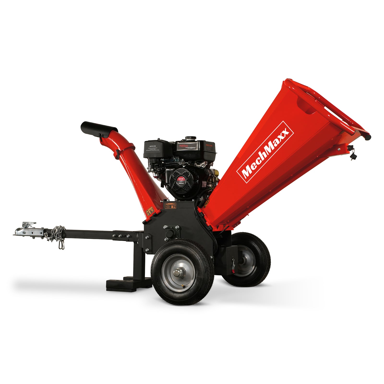 5 inch E-start DUCAR 420cc Gasoline Engine Powered Wood Chipper , GS15