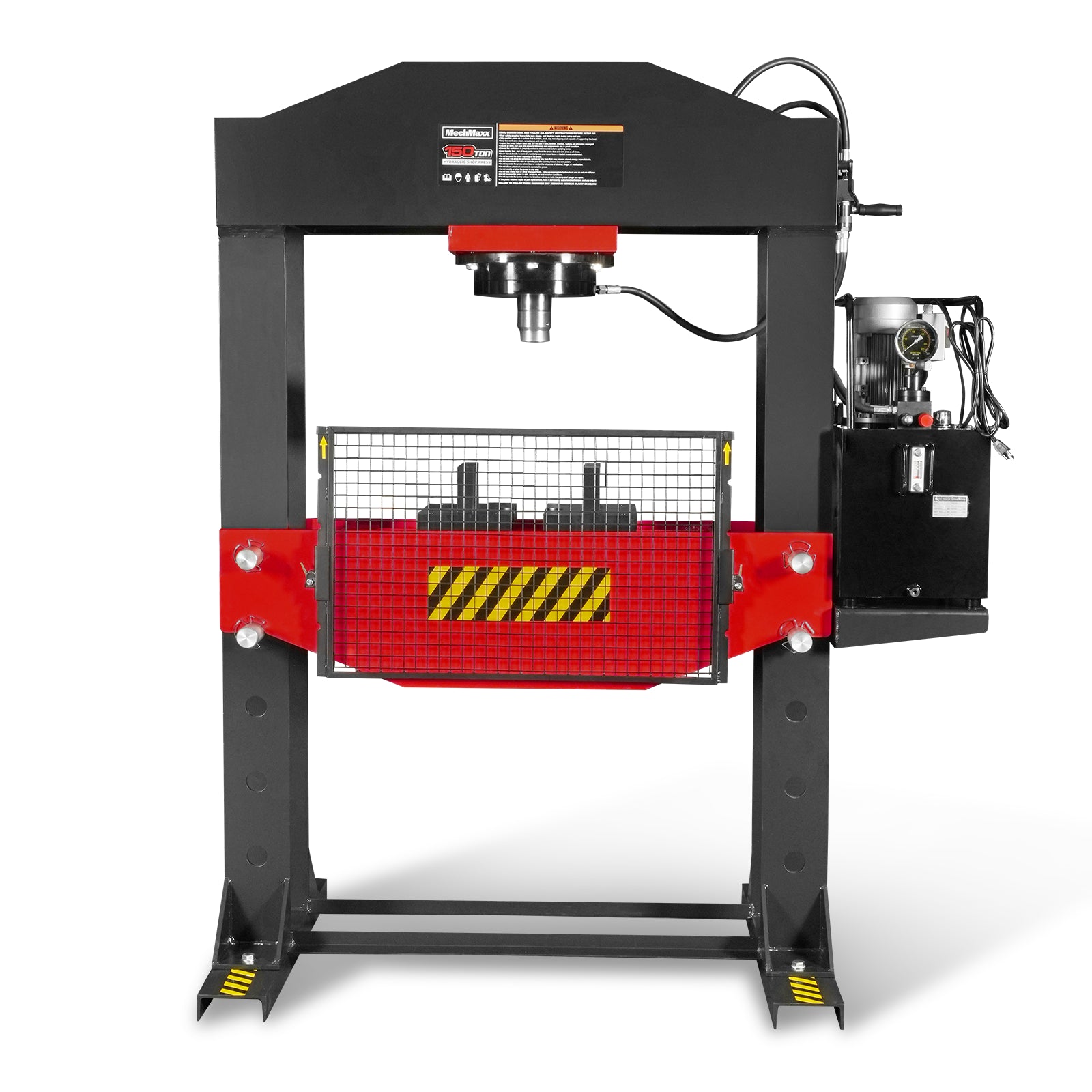 150 Ton H-Frame Electric Hydraulic Shop Press with Double-Acting Cylin