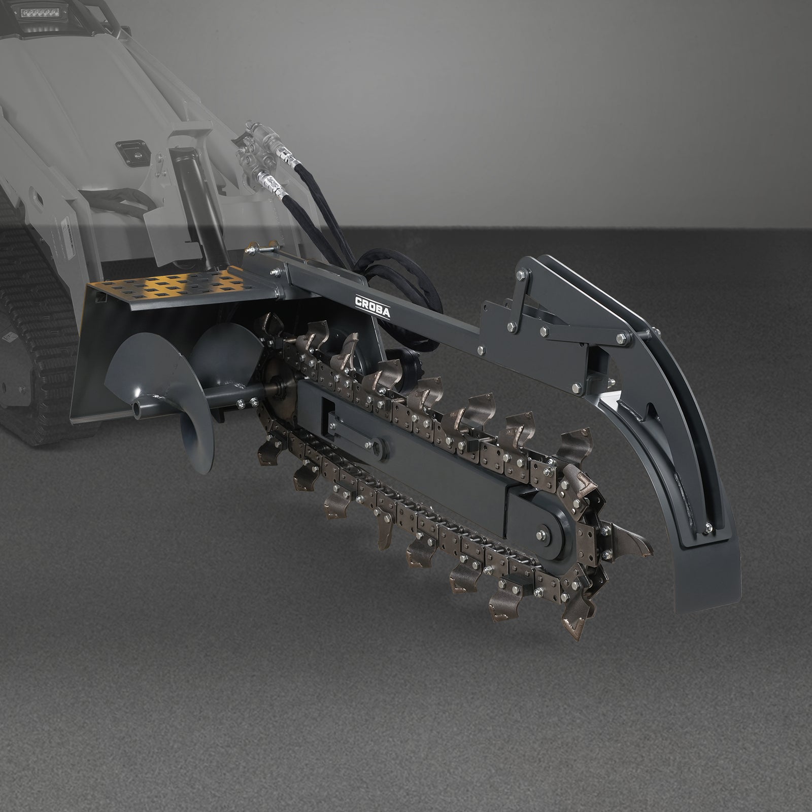 20 Cutting Depth Mini Skid Steer Trencher