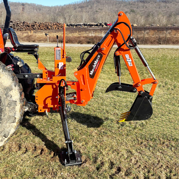 8' Tractor Backhoe Attachment with Hydraulic Thumb, 15" Bucket, Self-C