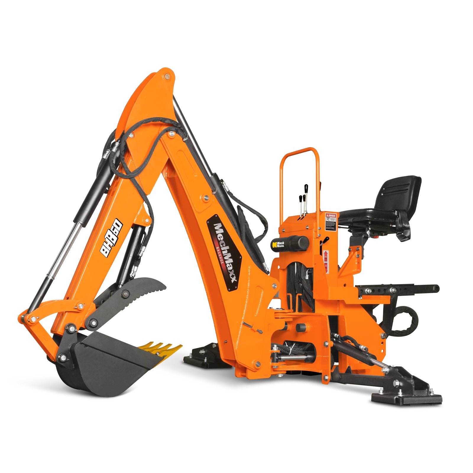 9' Tractor Backhoe Attachment with Hydraulic Thumb, 15" Bucket, Self-C