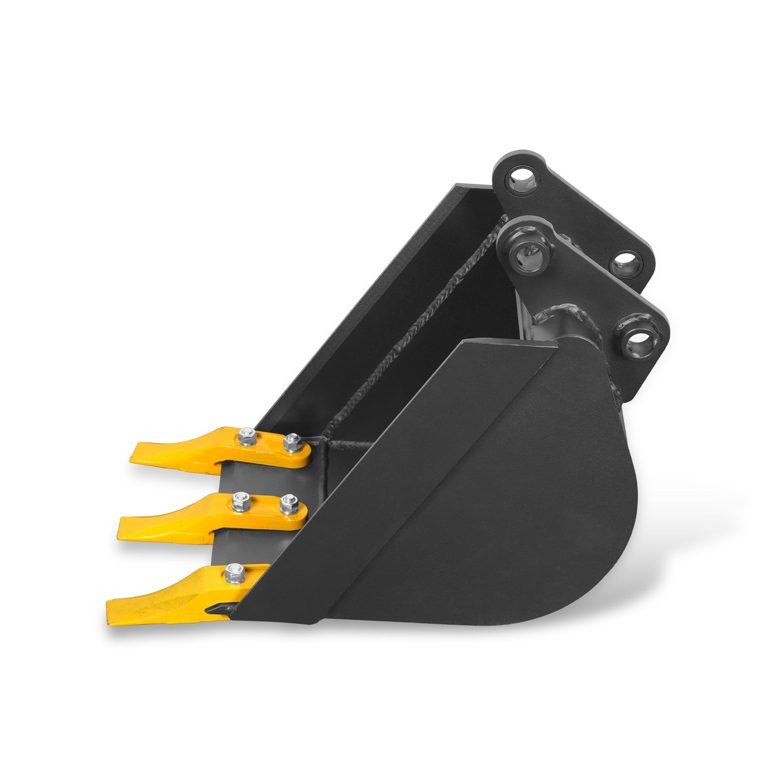 12" Backhoe Bucket without Pins, 3-Carbon Steel Teeth (for SKU: 150162