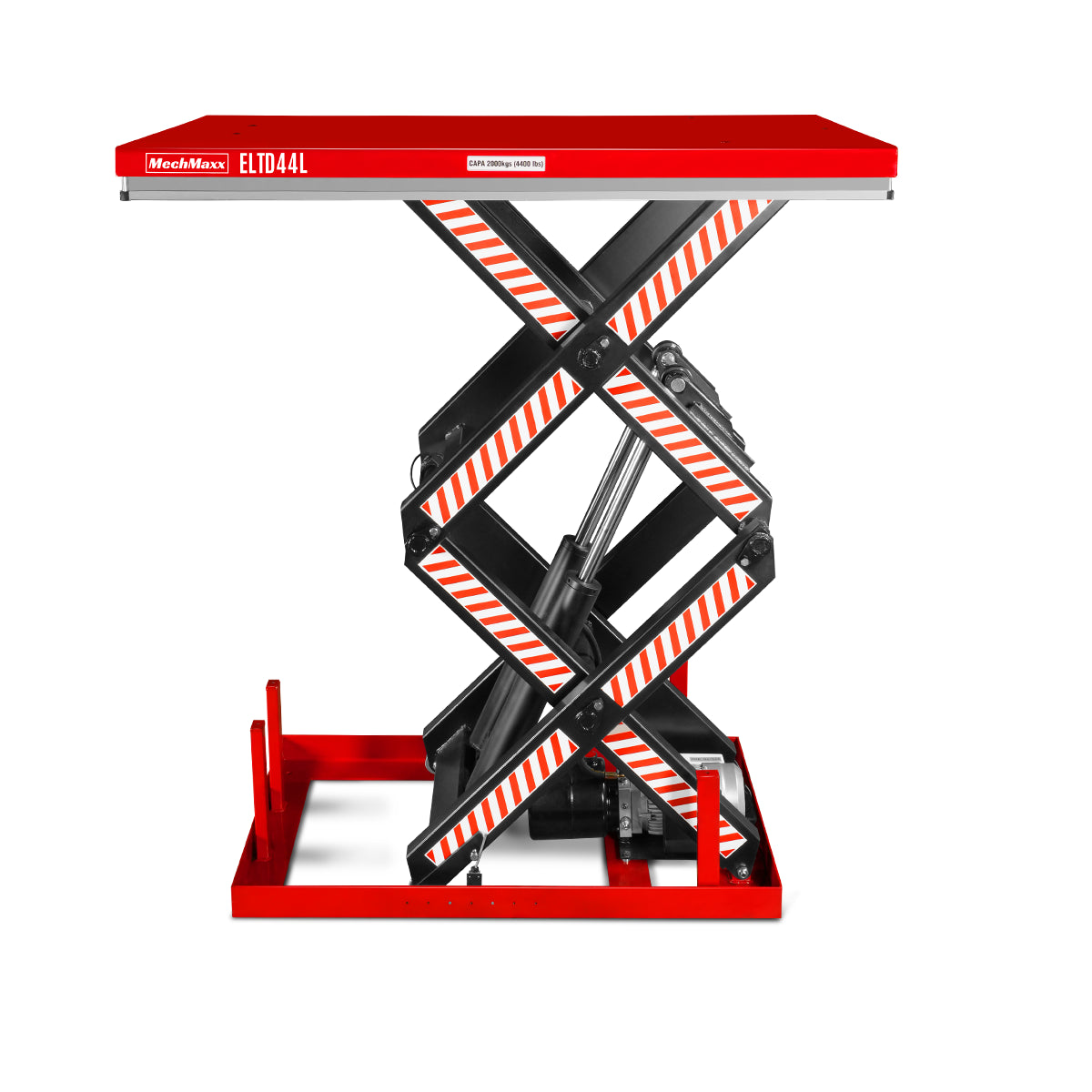 4400 lb Capacity Stationary Electric Hydraulic Double Scissor Lift Tab