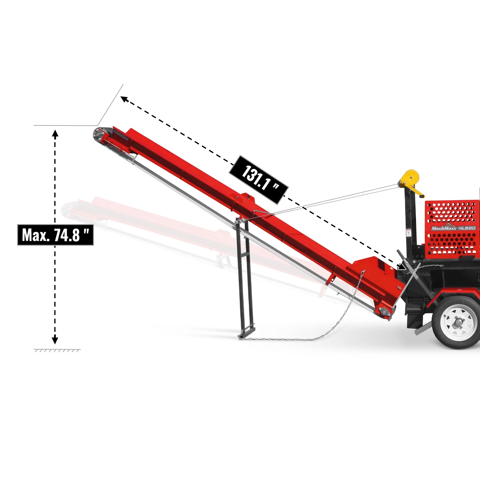 Honda GX390 Engine Firewood Log Splitter Processor Conveyor, 20ton Spl