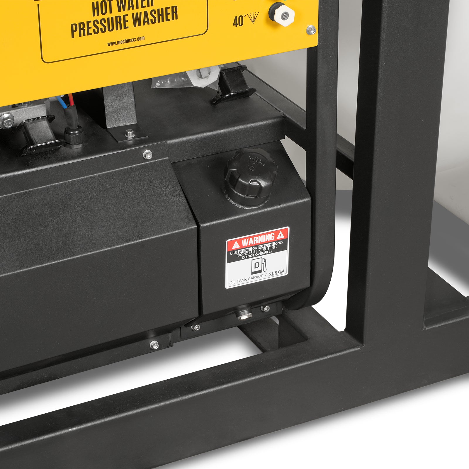 4000 PSI 4 GPM 15 HP E-Start Gas Engine Hot Water Pressure Washer Skid