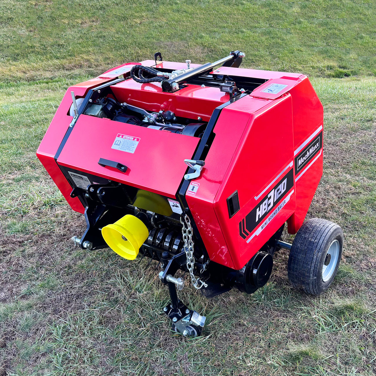 3-Point PTO Mini Round Hay Baler With Twine Wrap, 20" Diameter x 28" W