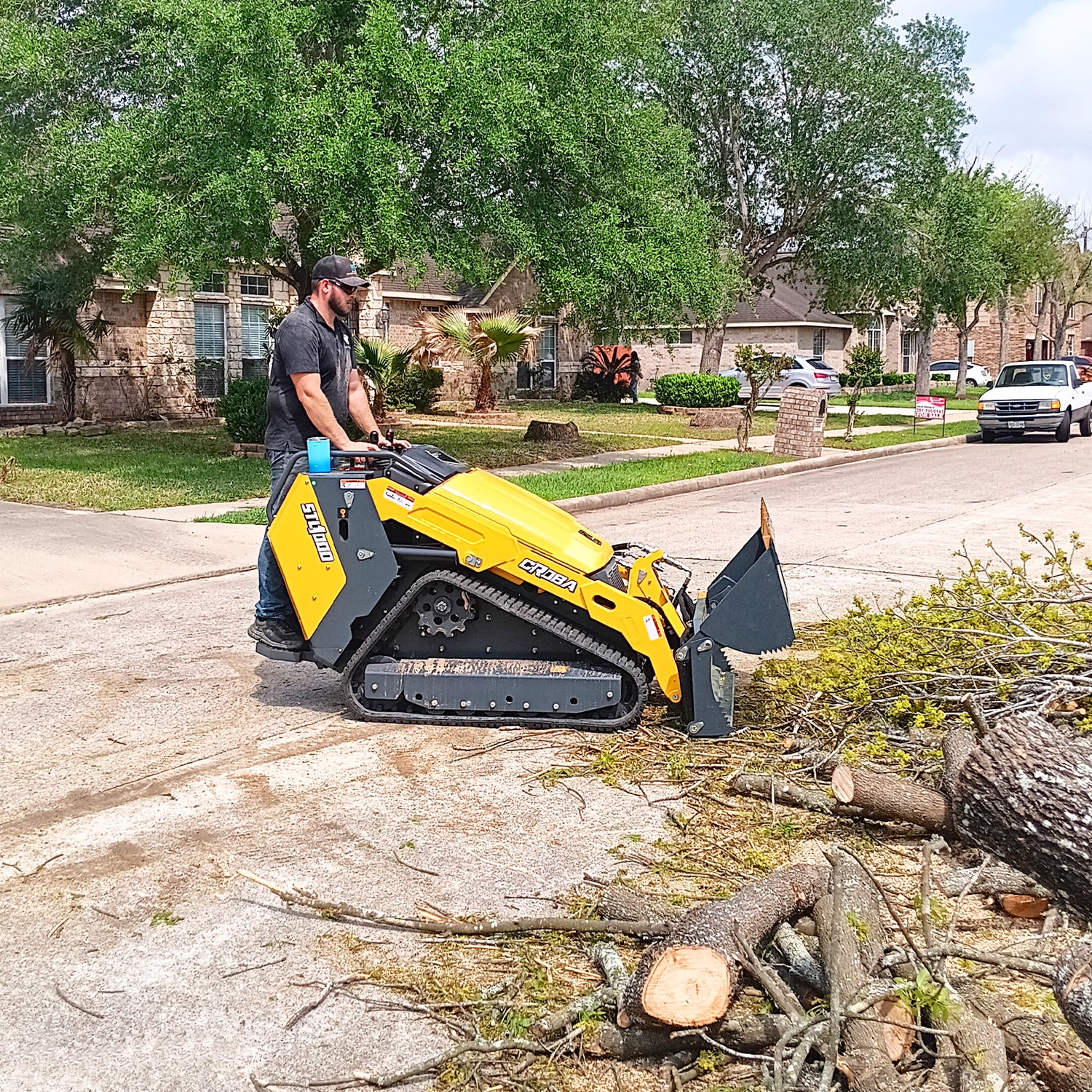 Mini Skid Steer Stand On Compact Track Loader with 25HP KUBOTA D1105 ...