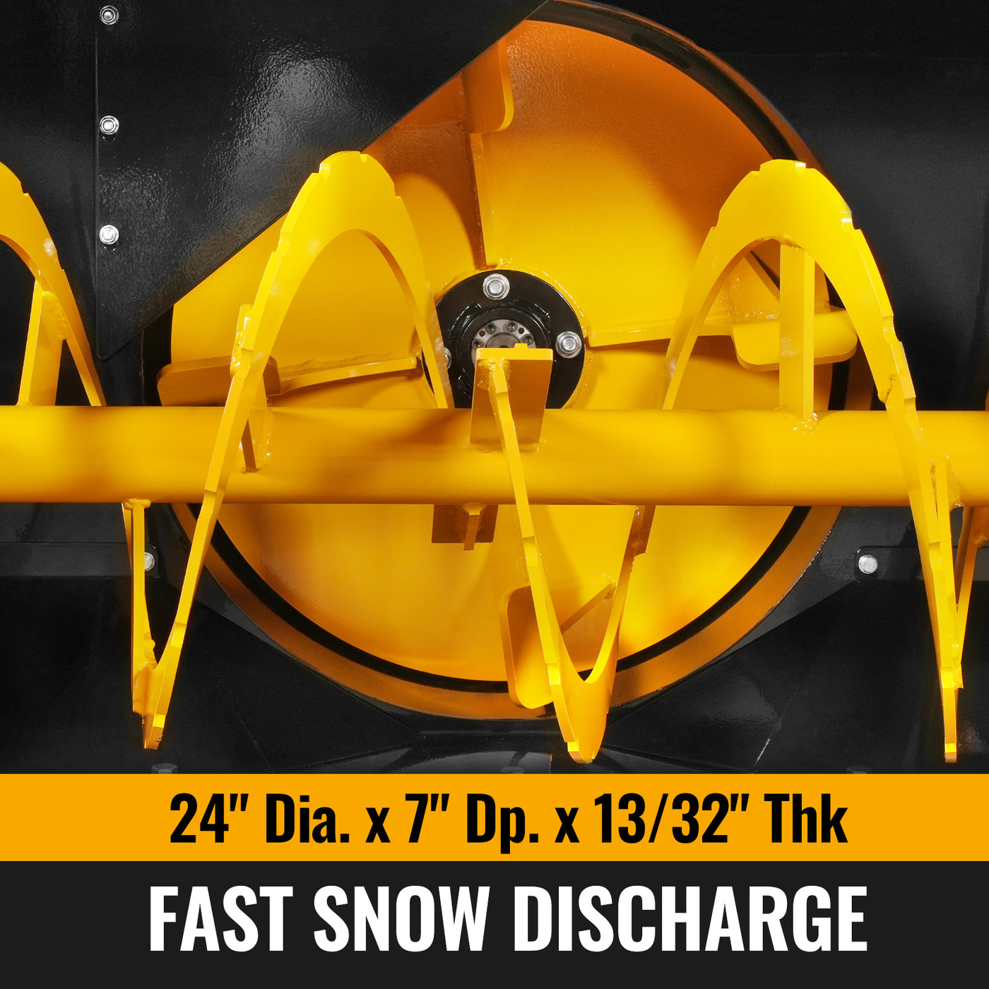 60" 3 Point PTO Snow Blower 24" Impeller Diameter 360° Snow Chute (PTO