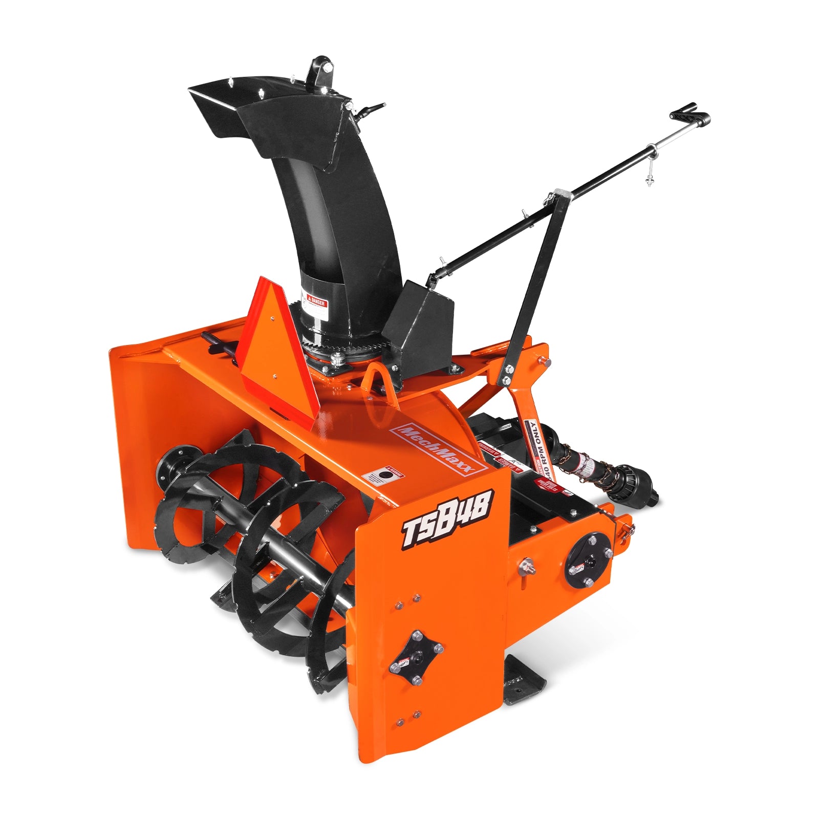 48" 3 Point PTO Snow Blower 24" Impeller Diameter 360° Snow Chute (PTO