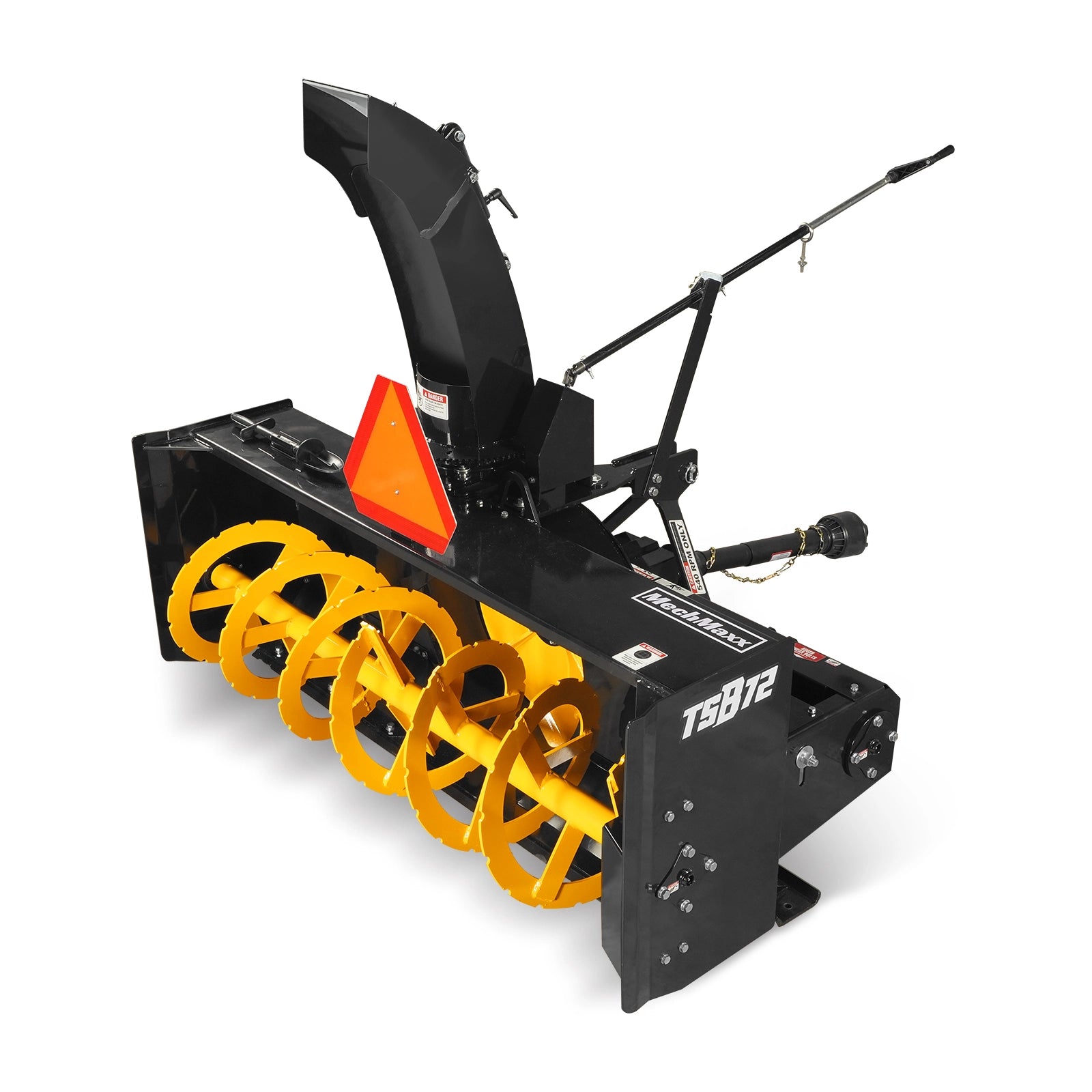 72" 3 Point PTO Snow Blower 24" Impeller Diameter 360° Snow Chute (PTO