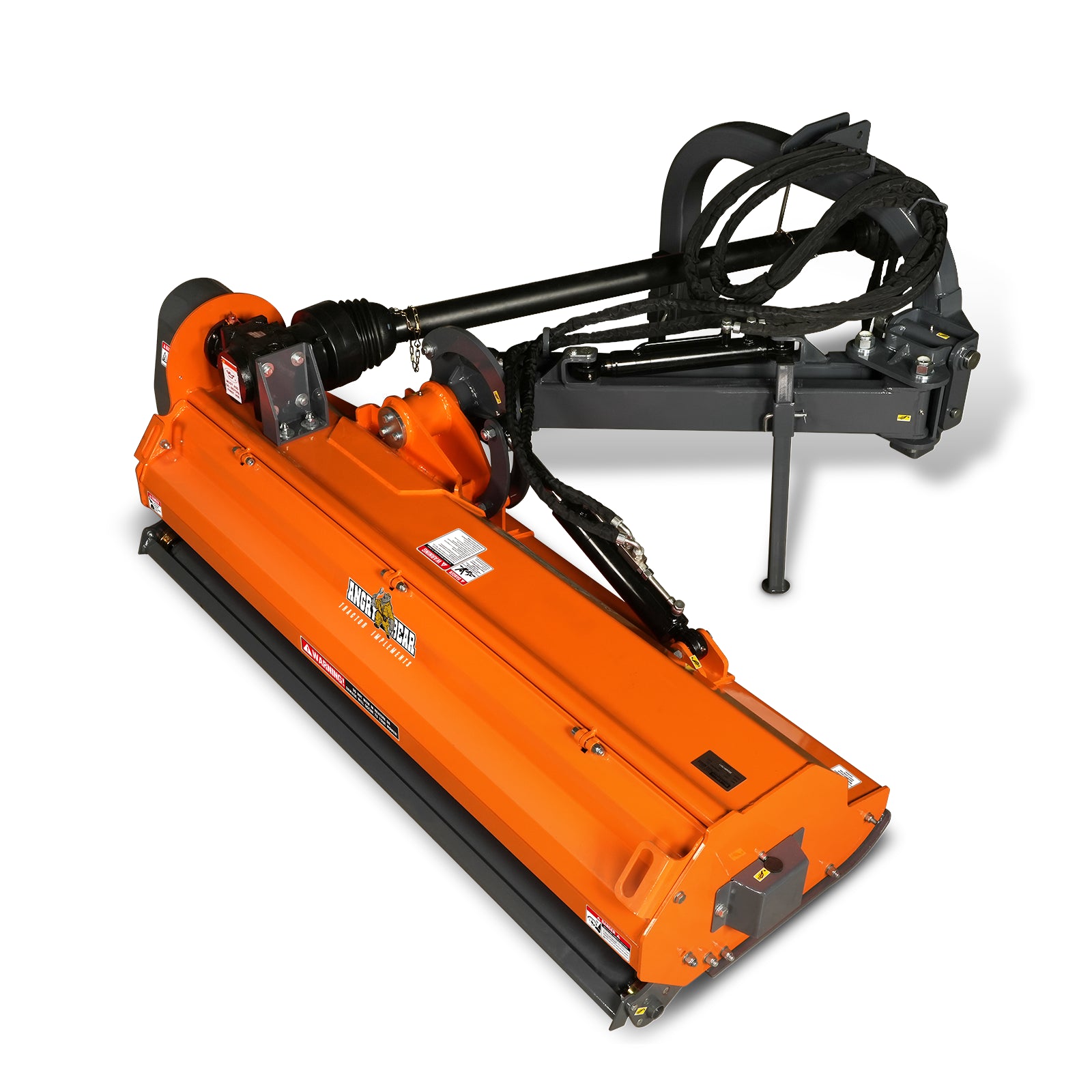 72” Heavy Duty Offset Ditch Bank Flail Mower Italy CMR Gearbox, 90° Ti