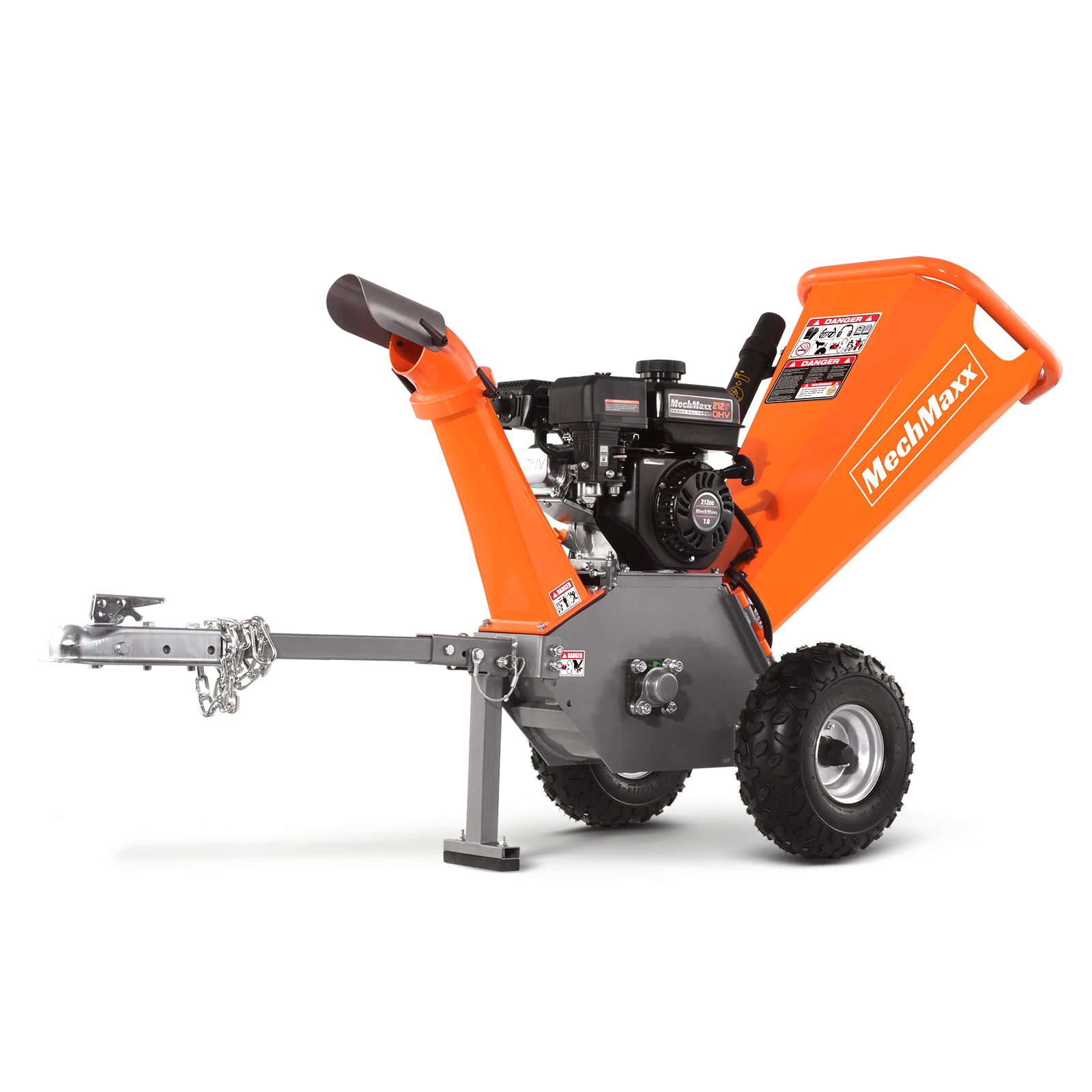 4 inch Gas Engine Powered Wood Chipper with Towbar; Model GS650
