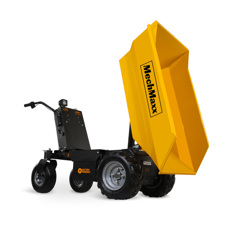 1100 lb 1000W DC Motor 48V Battery Powered Hydraulic Tipping Dump Cart