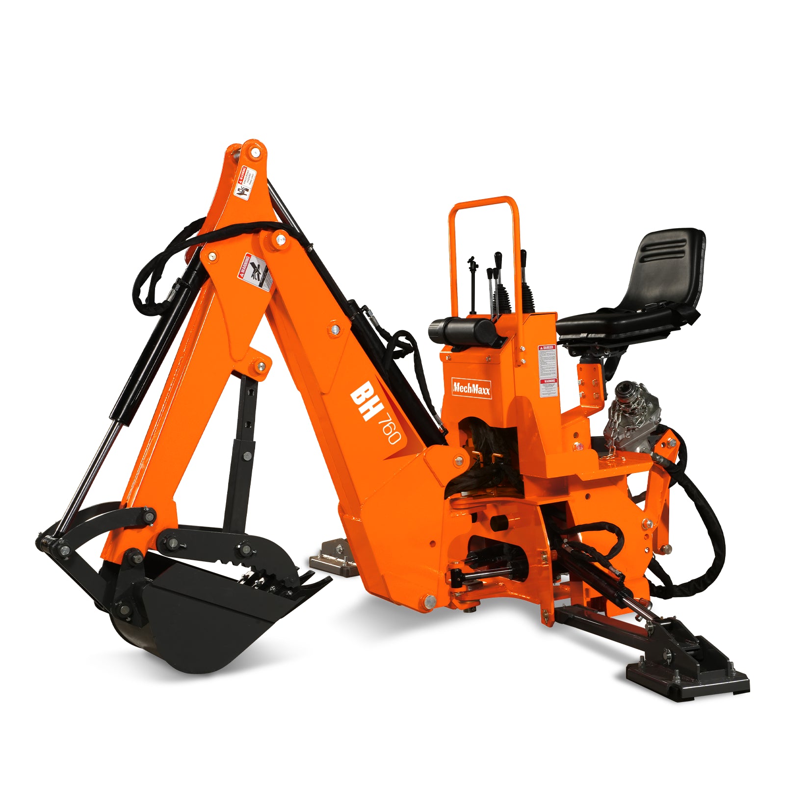 MechMaxx 8' Tractor Backhoe Attachment with Hydraulic Thumb, BH760