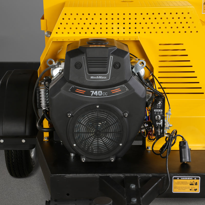 Twin Cylinder Gas Engine with 7” Hydraulic Wood Chipper-Model DCH7