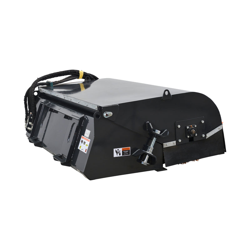 MechMaxx 72" Skid Steer Sweeper Pick Up Box Broom Attachment